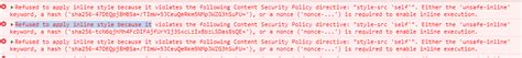 Webpack Angular Application Throwing Inline Style Error Due To