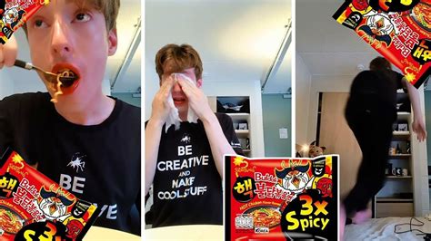 Nuclear Fire Noodles Mukbang Buldak Spicy Noodles Asmr Youtube