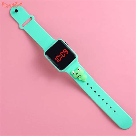 Reloj Led Led De Dibujos Animados De Los Niños Impermeable Reloj
