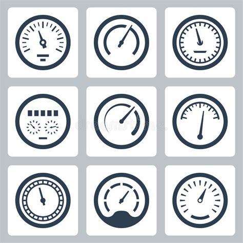 Meters Vector Icons Set 2 Stock Vector Illustration Of Control 42806502
