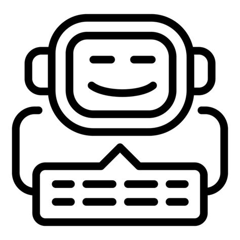 Premium Vector Chatbot Icon Outline Chatbot Vector Icon For Web Design Isolated On White