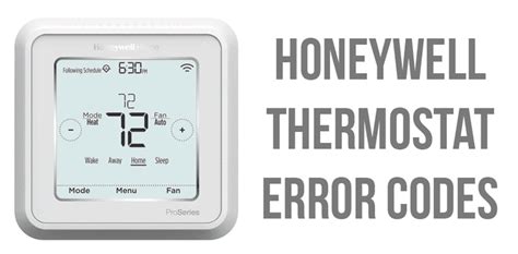 Honeywell Thermostat Error Codes