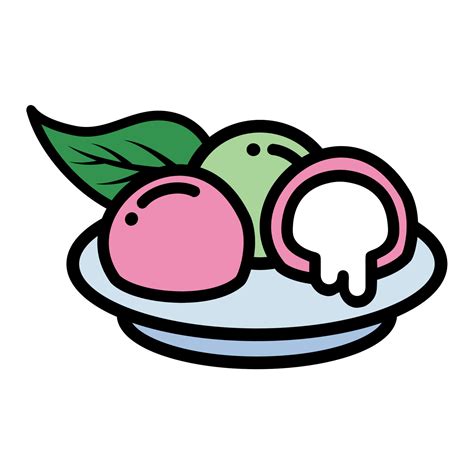 Illustration Vector Graphic Of Mochi Asian Food Food Japanese Sweet Icon Vector Art At