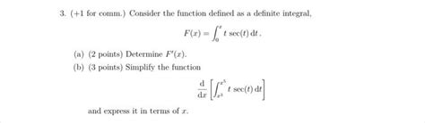 solved 3 1 for comm consider the function defined as a