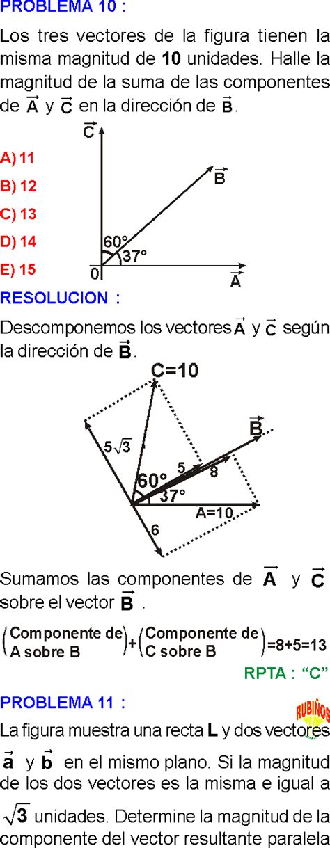 DescomposiciÓn Rectangular De Un Vector Ejercicios Resueltos Pdf