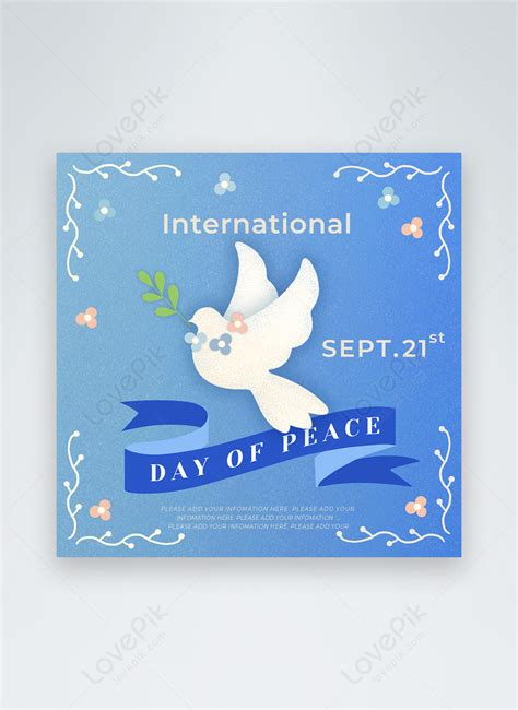 푸른 비둘기 국제 평화의 날 포스터 이미지 사진 465513650 무료 다운로드