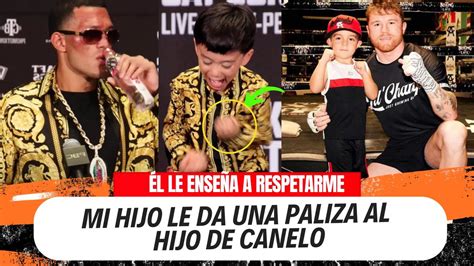 HIJO DE DAVID BENAVIDEZ LANZA COMBINACIONES Y RETA AL HIJO DEL CANELO