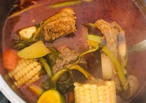 Caldo Res Rojo Receta De Jenny Manzanarez Cookpad