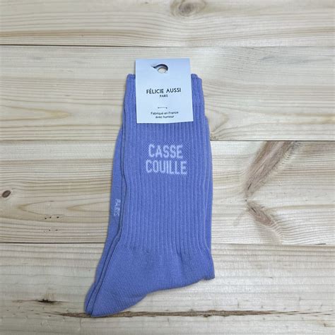 Chaussettes Mauves Casse Couille Le Savane Côté Déco