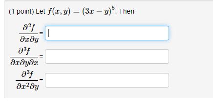 Solved 1 Point Let F X Y 3xy 5 Then Chegg Com
