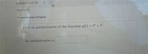 Solved Question 3 ﻿of 18view Policiescurrent Attempt In