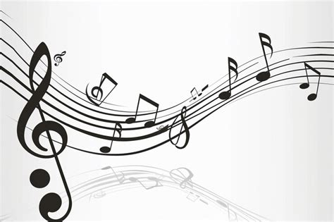 Musical Notes Vector Illustration In Black And White Premium Ai