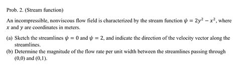 solved prob 2 stream function an incompressible