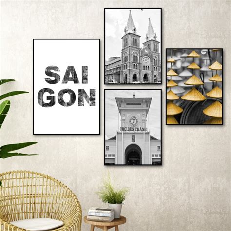Tranh Treo Tường Nghệ Thuật Sài Gòn Trắng Và đen