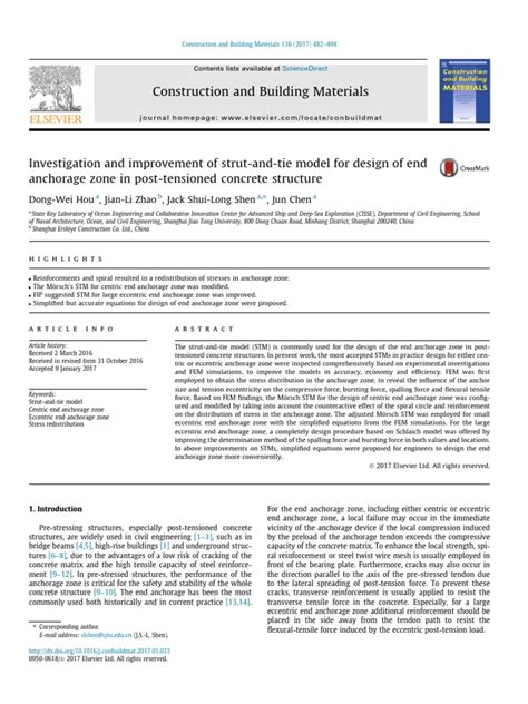 2017 Investigation And Improvement Of Strut And Tie Model For Design Of