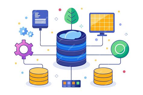 This Visual Depicts A Simplified Database Analysis Showing Connections Between Data Sources And