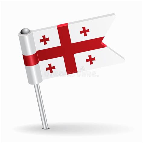 georgian flag map pointer layout vector illustration stock vector