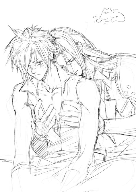 Cloud Strife And Sephiroth Final Fantasy And 1 More Drawn By Soukeye