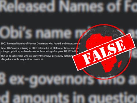 No Nigerias Financial Crimes Agency Didnt Release A List Of 58 Ex