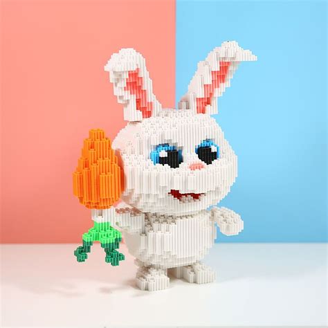 Compatible With Lego Big White Rabbit Small Particle Building Blocks