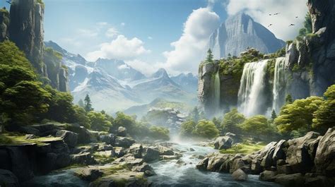 Premium Photo Waterfall Natures Cascade