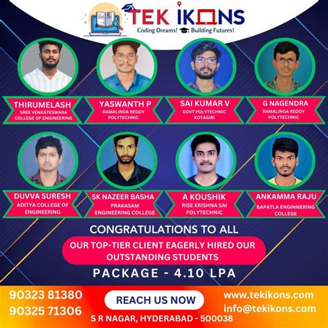 Bhupathi Gopal On Linkedin Congratulations To All The Incredible Candidates From Tek Ikons Academy
