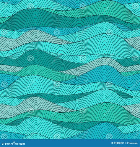 Seamless Waves Texture Wavy Background Copy That Square To The S Stock Illustration