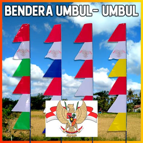 Jual Isi 12 Atau 1 Lusin Umbul Umbul Garuda Murah Warna Warni Umbul