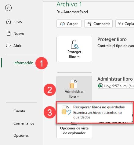 C Mo Recuperar Un Archivo No Guardado En Excel Automate Excel