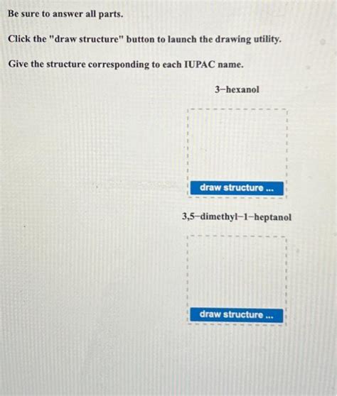 Solved Be Sure To Answer All Parts Click The Draw