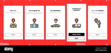 Location Pin Map Point Onboarding Icons Set Vector Stock Vector Image And Art Alamy
