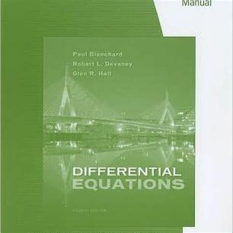 Stream Differential Equations 4th Edition By Paul Blanchard Robert