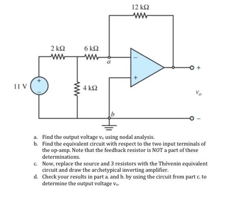 Solved Find The Output Voltage V O Using Nodal Analysis Chegg