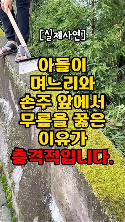 아들이 며느리와 손주 앞에서 무릎을 꿇은 이유 Youtube