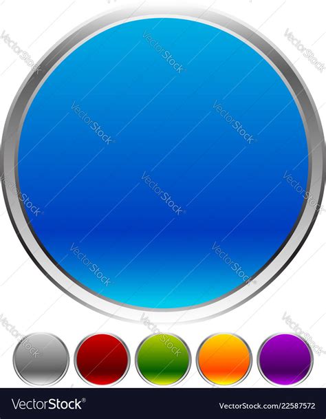 Empty Colorful Circle Shapes Elements Eps Vector Image