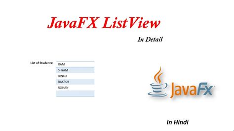 Javafx Tutorial Listview Youtube