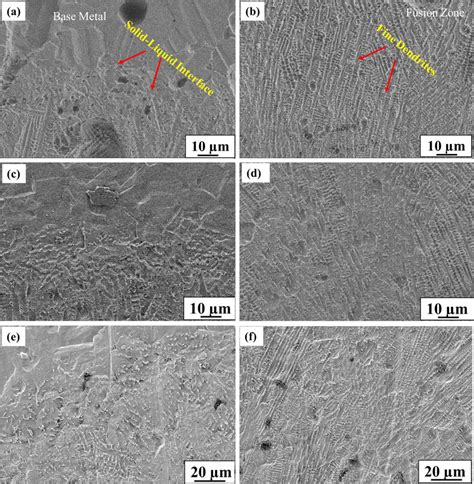 Sem Images At The Cross Section Of Laser Melted Inconel 718 Showing The