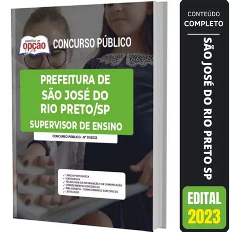 Apostila São José Do Rio Preto Supervisor De Ensino MercadoLivre