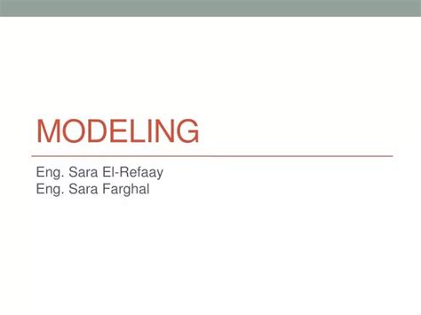 PPT Modeling PowerPoint Presentation Free Download ID 5884411