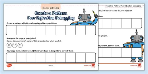 Robotics And Coding Pattern Recognition Peer Reflection 3x2