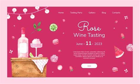 와인 시음 템플릿 디자인 무료 벡터