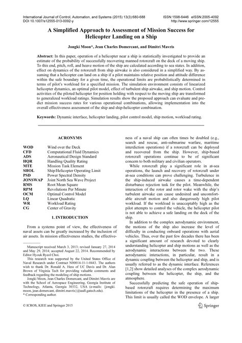 Pdf A Simplified Approach To Assessment Of Mission Success For