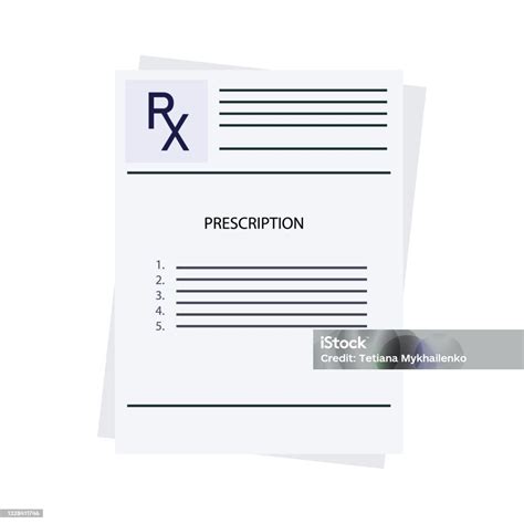 Rx 양식 처방전 약물이 있는 의료 용지 문서 알약과 의사의 조리법 템플릿의 현실적인 형태 헬스케어 개념 Rx 빈 약국 진료소 병원 페이지 벡터 일러스트레이션 건강 진단에