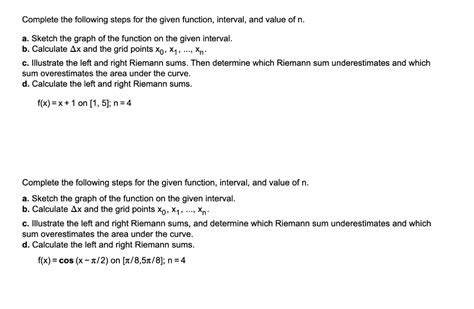 Solved Complete The Following Steps For The Given Function Chegg