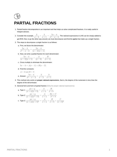 Partial Fractions Pdf Teaching Methods And Materials