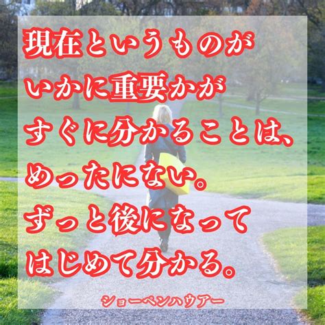 「現在というものがいかに重要かがすぐに分かることは、めったにない。ずっと後になってはじめて分かる。」ショーペンハウアーの言葉 Aoi