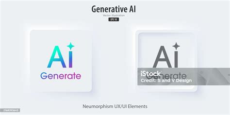 Ai 아이콘을 생성합니다 아이콘 기호가 있는 활성 및 비활성 3d 버튼 집합입니다 뉴모피즘 스타일 앱 및 웹을 위한 Ui Ux