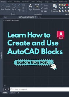 How To Create And Use AutoCAD Blocks Autocad Learn Autocad Autocad Tutorial