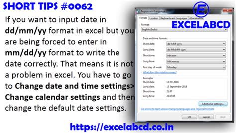 Short Tips How To Change Input Date Format In Excel Excelabcd