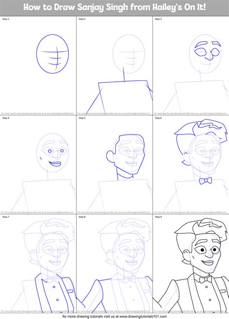 How To Draw Sanjay Singh From Haileys On It Haileys On It Step By Step